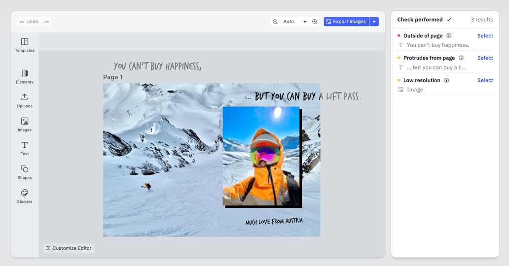 Do you offer design validation for the print-ready artworks?